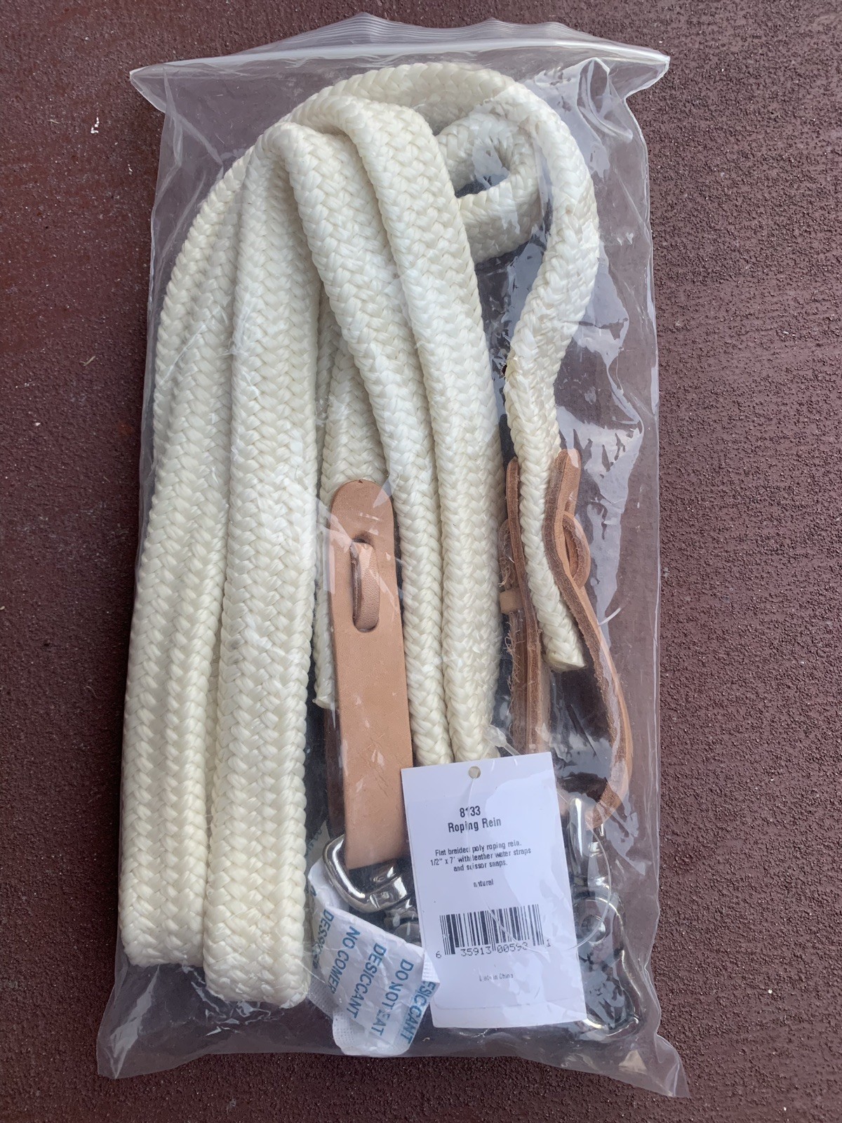 Mustang Manufacturing Poly Roping Horse Reins 1/2" x 7’ Flat Braided ...