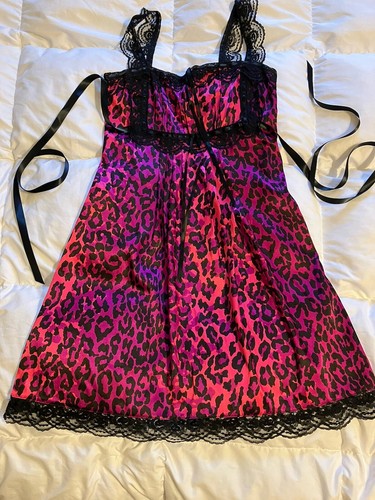 Betsy Johnson Intimates Night Gown Sexy Black Lace Nightie P Small NWT ...