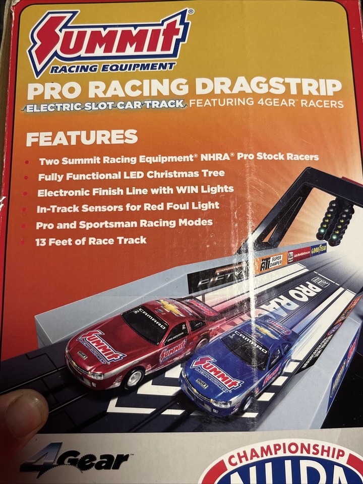 Auto World Summit Pro Racing Dragstrip HO Scale Slot Car Set CIB with ...
