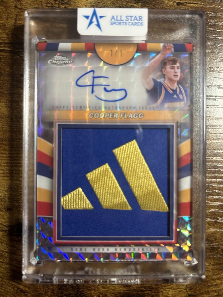 2024 McDonald’s Topps Chrome Cooper Flagg Golden Patch Auto 1/1 Adidas ...