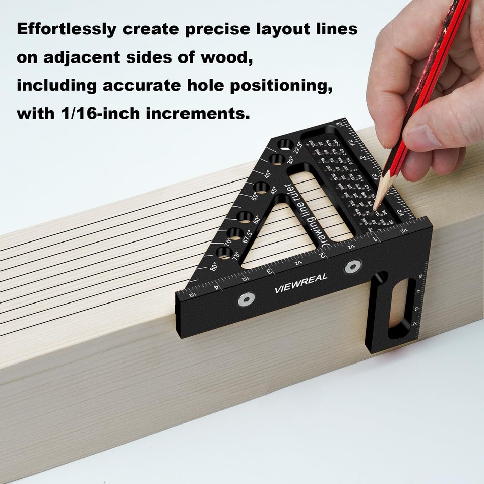 Precision Multi-Angle Carpenter'S Square - Versatile Aluminum ...