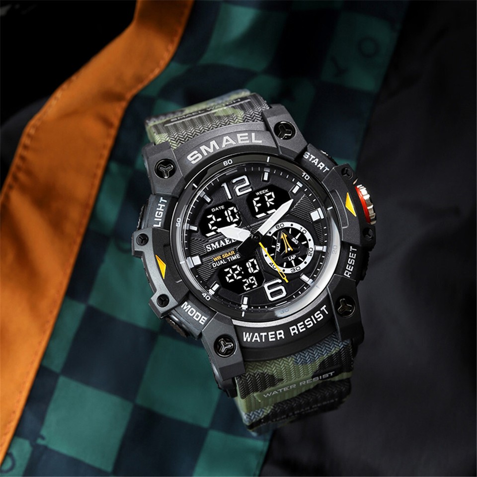 SMAEL Sport Watch Men Camouflage Watches Outdoor Digital Wristwatch ...