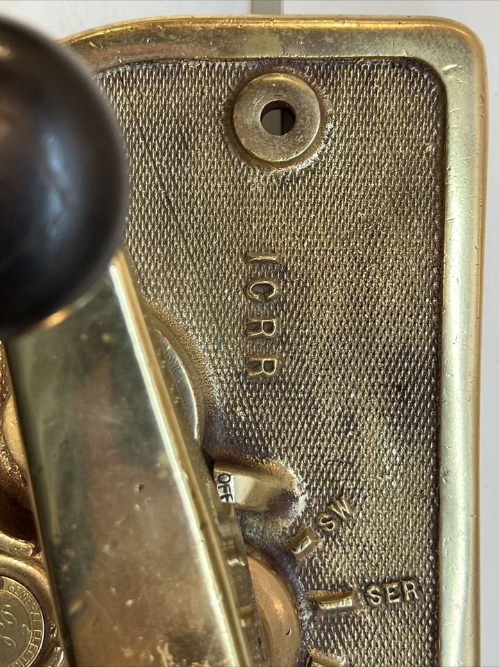 ANTIQUE ICRR ILLINOIS CENTRAL RAILROAD GENERAL ELECTRIC BRASS TRAIN ...