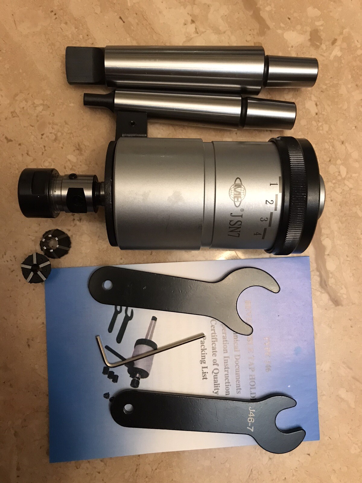 0-1/4” M2-M7 Reversible Tapping Head, Tap Cuck, w. Arbors,Collets #TH ...