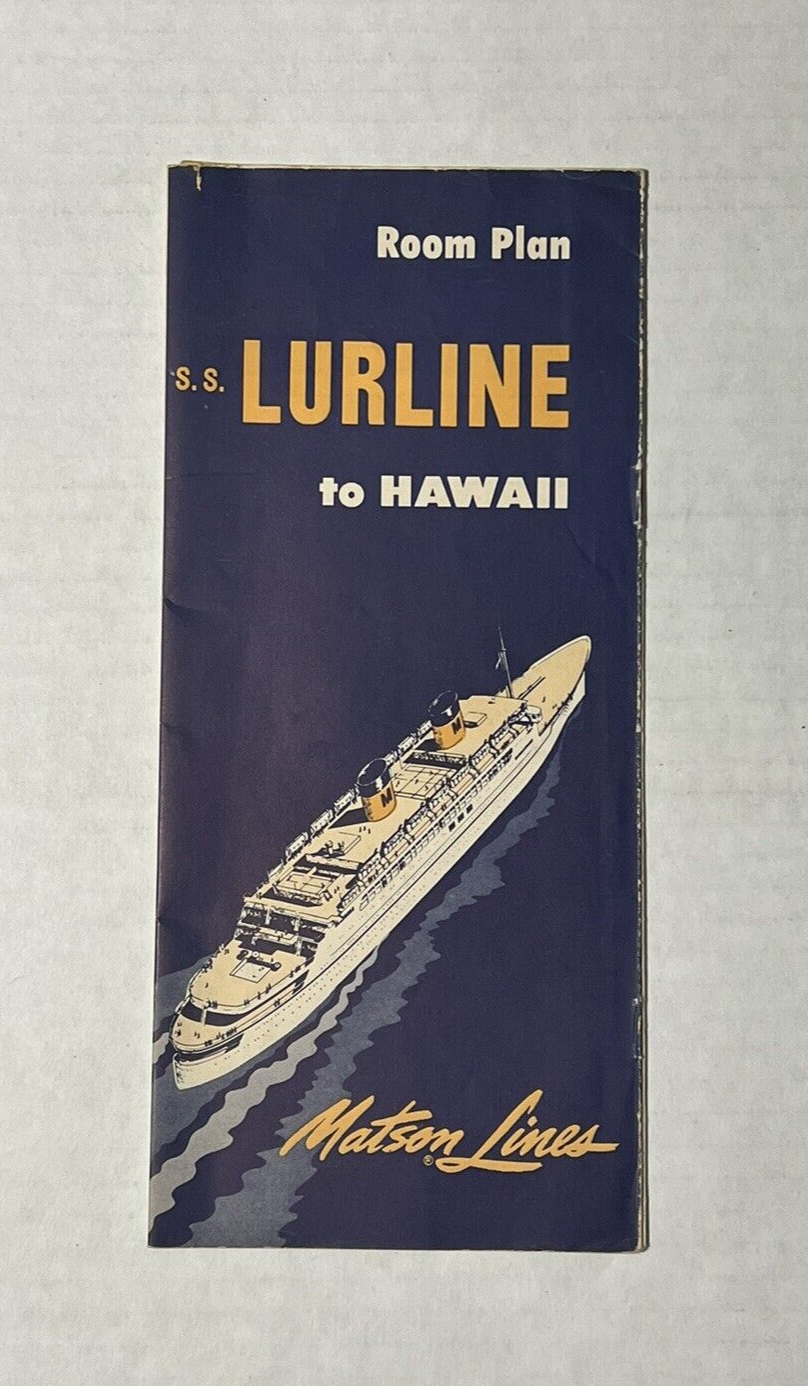 SS Lurline Room Plan / Deck Plans Brochure - Matson Line | eBay