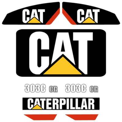 CAT 303C CR Decals Stickers repro aftermarket decals stickers Kit | eBay