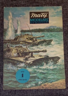 Vtg 1975 Maty Modelarz Paper Model Kit Soviet Amphibious Light Tank PT ...