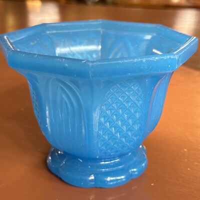 Boston Sandwich Clambroth Blue Gothic Arches Lacy Glass Sugar Bowl | eBay