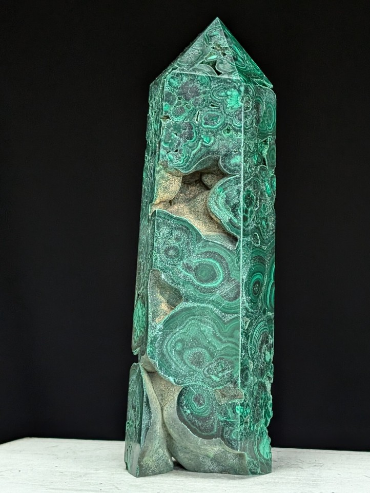 Malachite Tower Druzy Crystal Large Big Tall Point Gemstone Chakra | eBay