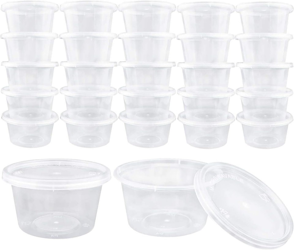Slime Containers with Lids 40 Pack Small Plastic Containers with Lids ...