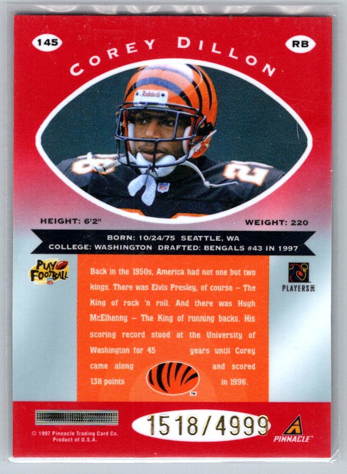 1997 Totally Certified Corey Dillon 145 /4999 | eBay