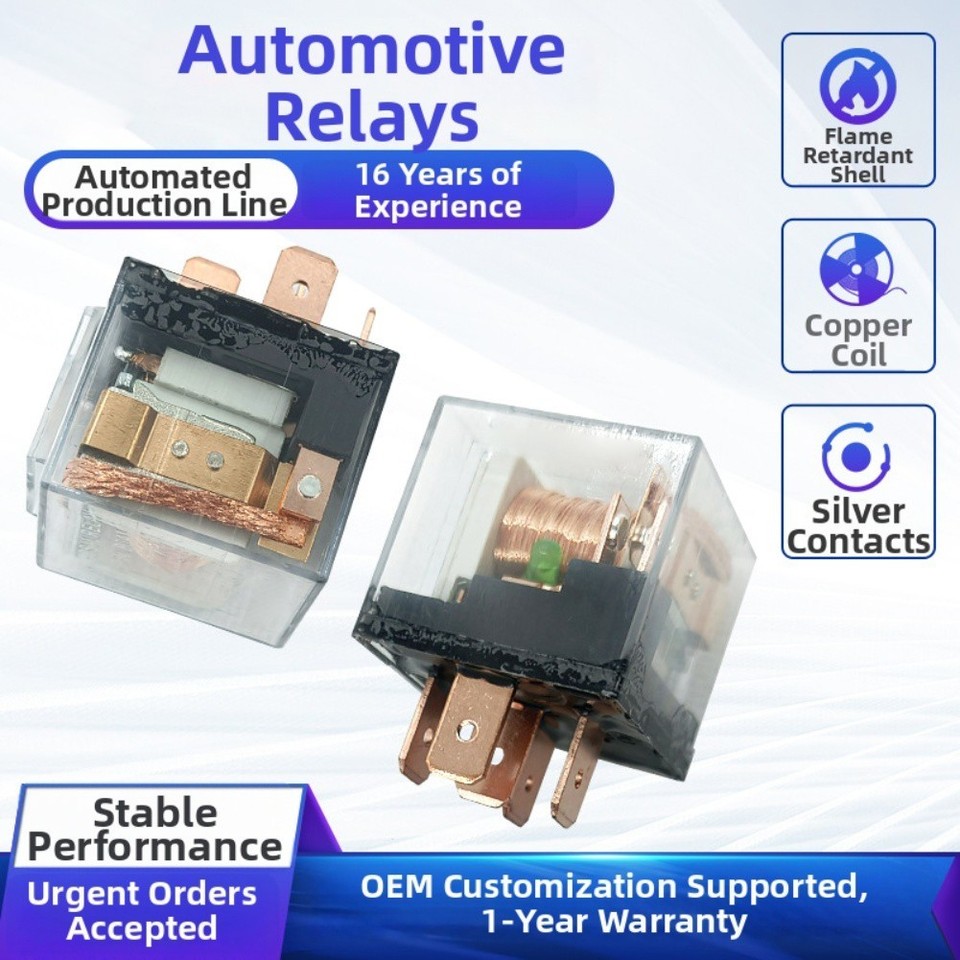 12V 100A Automotive Relay 5Pin SPDT Car Control Device DC 24V High Load ...