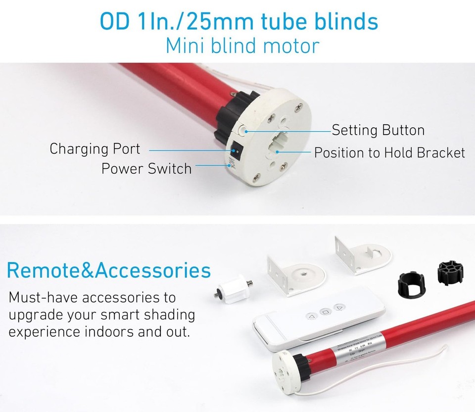 Roller Shade Motor Motorized Systems for Interior Shades Motors Radio ...