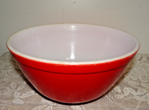 Pyrex 402 Red Cinderella Stacking Mixing Bowl Primary Color Set - Minor ...