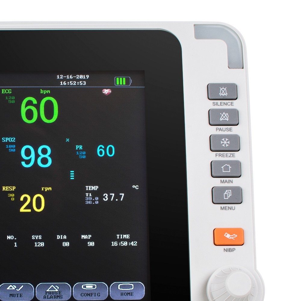 10 Portable Multi-Parameter Patient Monitor - ECG NIBP RESP TEMP SPO2 ...