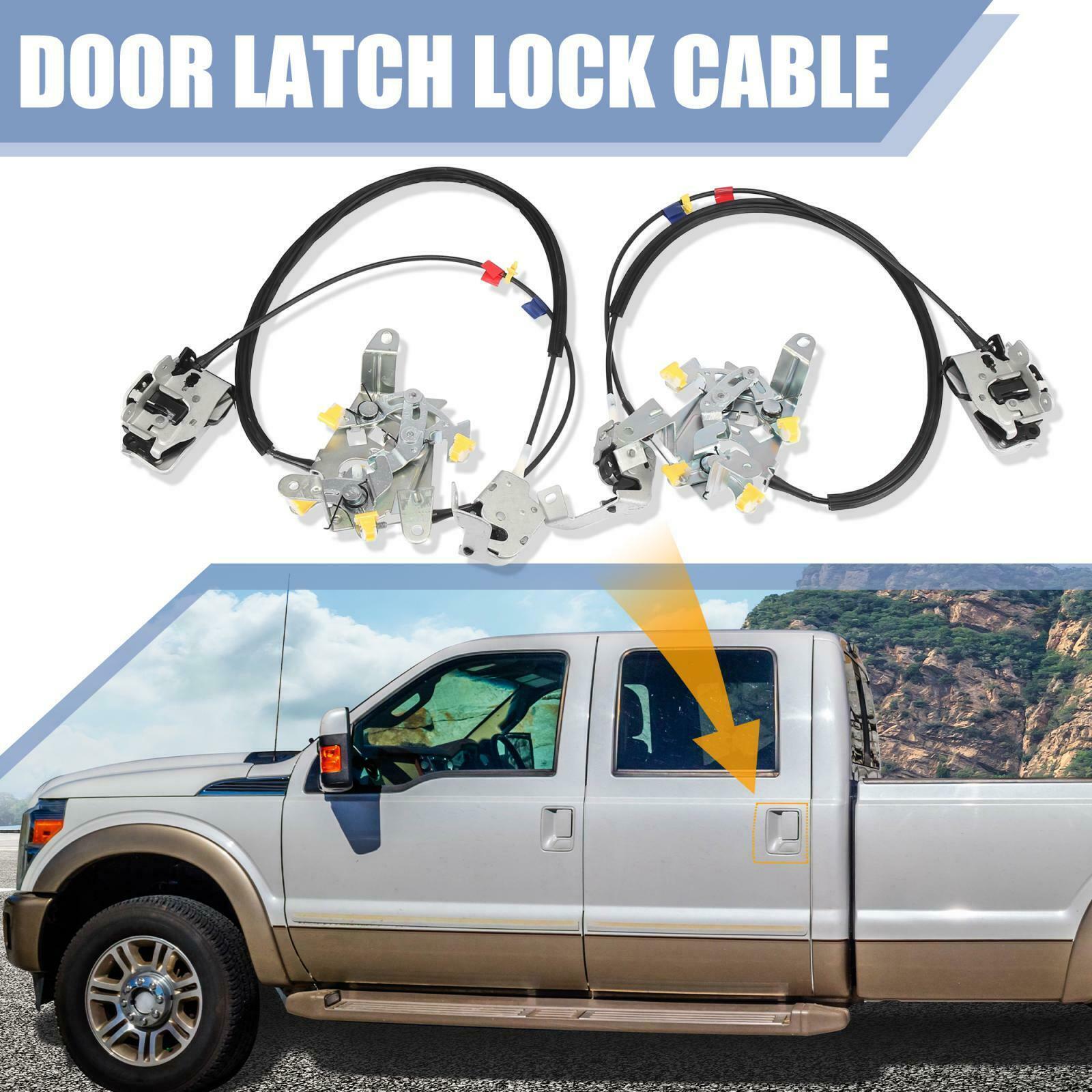 For 1999-07 Ford Rear Door Latch & Cable Extended Cab Right & Left ...