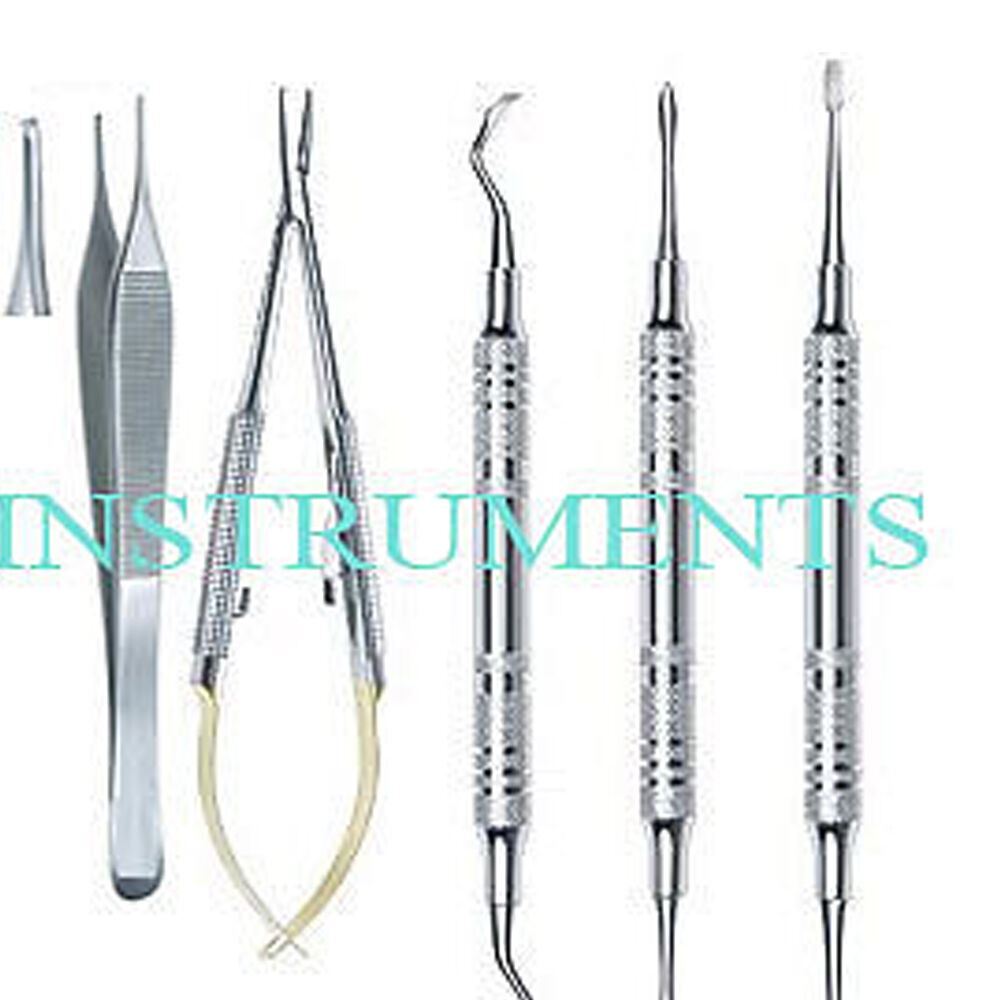7 Pc Microsurgery Instruments Set Dental Surgical Medical Stainless ...
