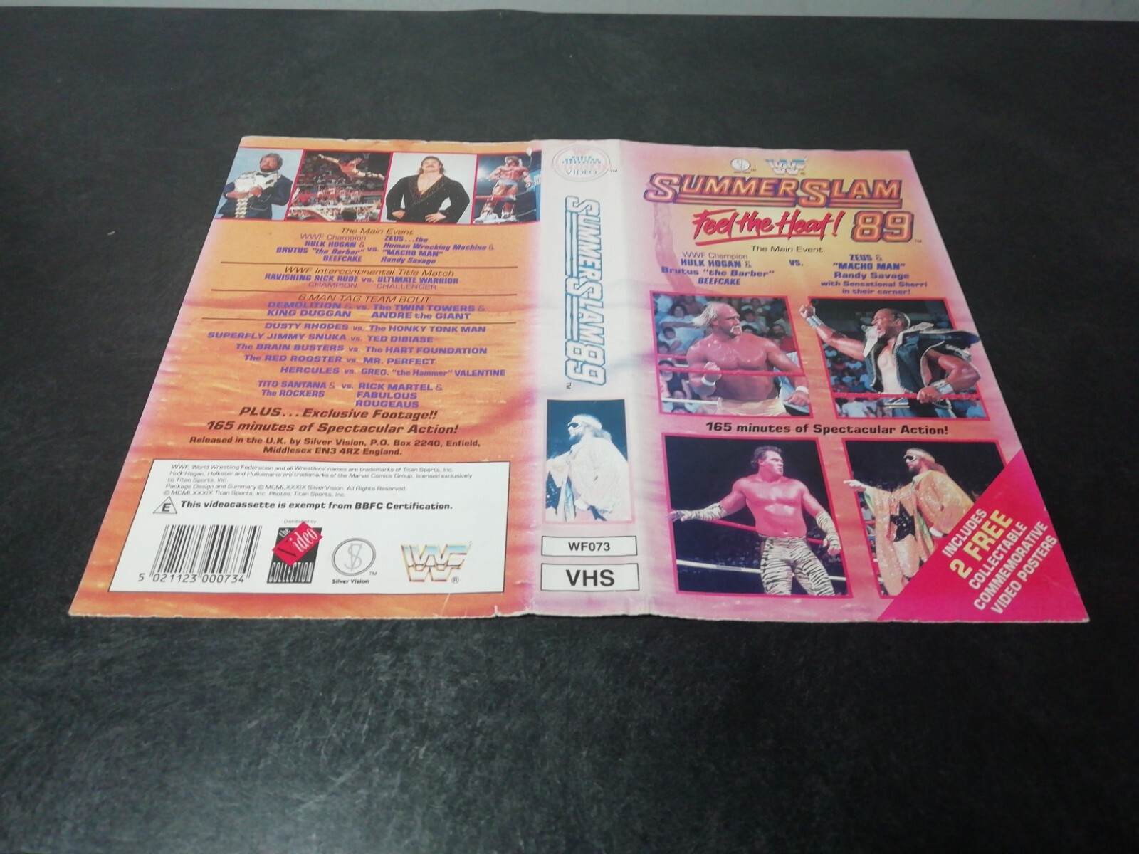 SLEEVE ONLY WF073 - WWF SummerSlam 89 1989 UK VHS Video WWE Wrestling ...