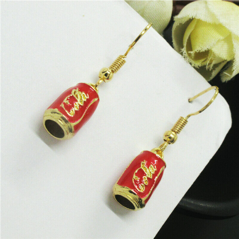Cute New Gold Fashion Jewelry Enamel Coke-Cola Can Charm Hook Dangle ...