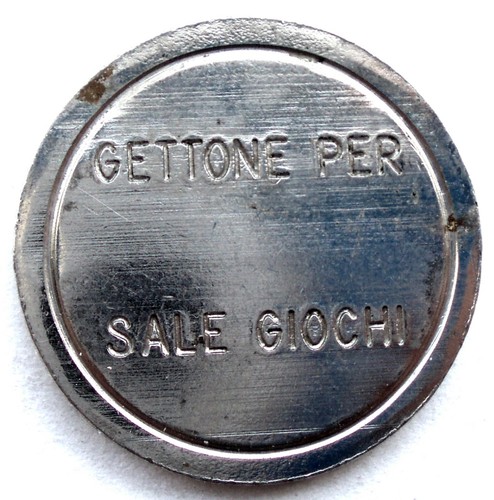 ITALY GETTONE PER SALE GIOCHI Gaming Token 23.8mm 5.4g Nickel plated ...