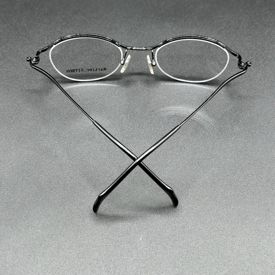 Martine Sitbon 6586 Half-Rim Eyeglasses Frame Black Japan 47-20-138 ...