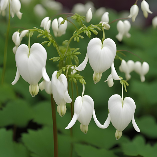 dicentra 'Formosa' - deep-rose pink bloom, 'Alba' - pure white bloom ...