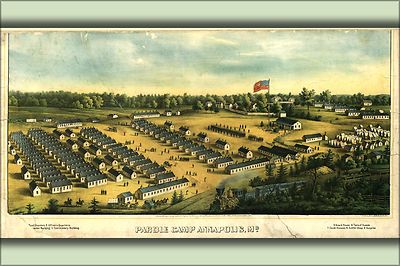 Poster, Many Sizes; Map Parole Camp Annapolis Maryland 1864 | eBay