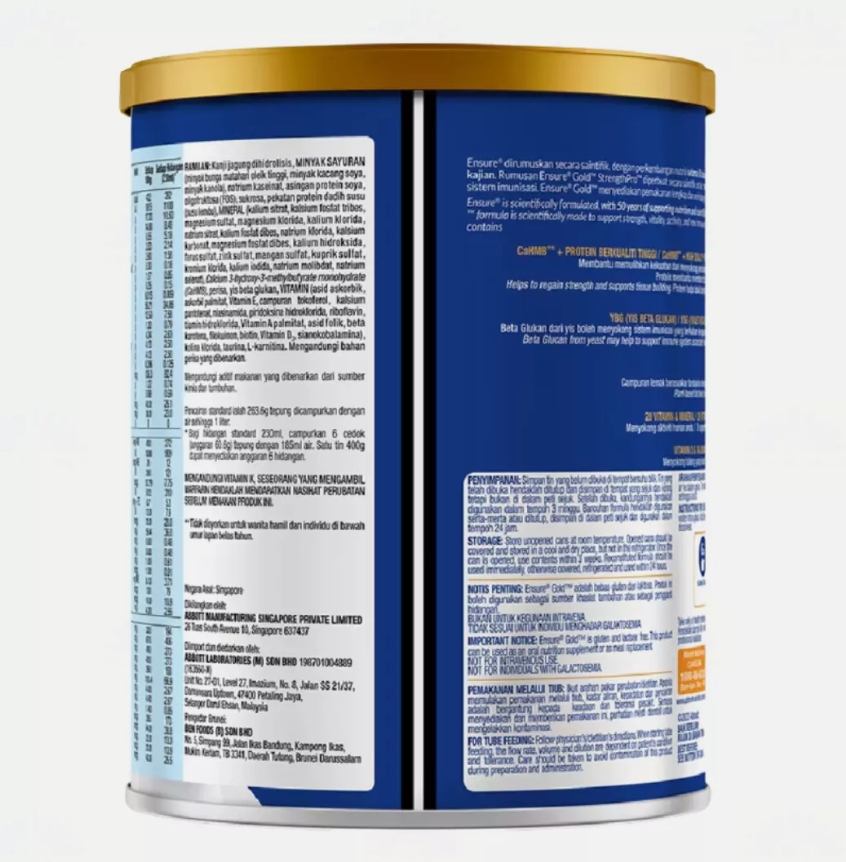4 X Abbott Ensure Gold Vanilla 800g for Middle-Age & Elderly DHL ...