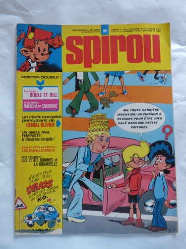 SPIROU n° 1961 COVER DEVOS + POSTER BOULE ET BILL + AUDI 50LS PAR JIDEHEM | eBay