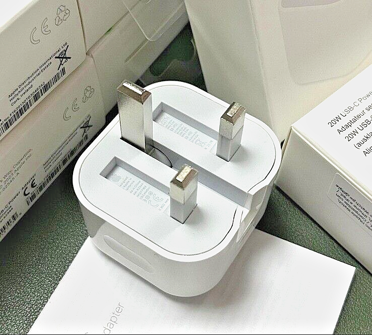 Original Apple Genuine 20W USB Type-C PD UK Power Adapter Plug fast ...