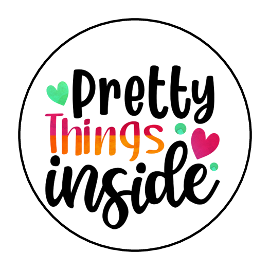 30 PRETTY THINGS INSIDE STICKERS ENVELOPE SEALS LABELS 1.5" ROUND ...