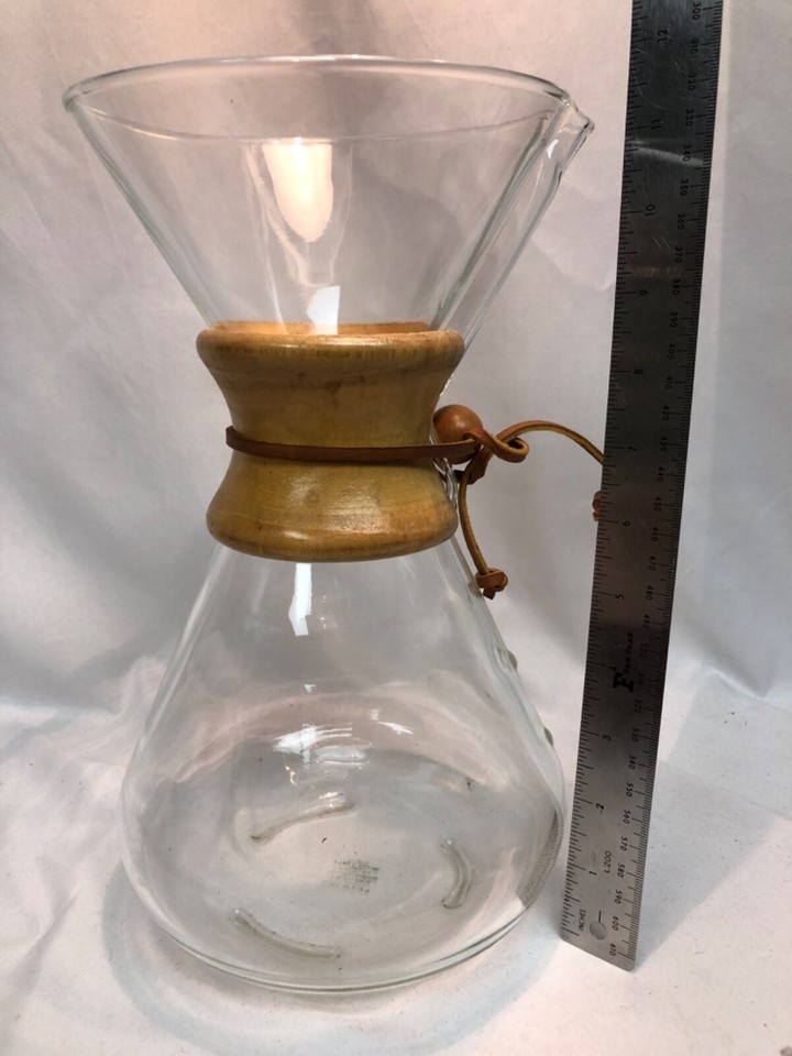 Large Green stamp Chemex coffee maker Pyrex 11 1/2" pour over mcm | eBay