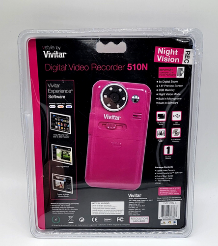 Vivitar DVR510N 2 GB Camcorder - Pink for sale online | eBay