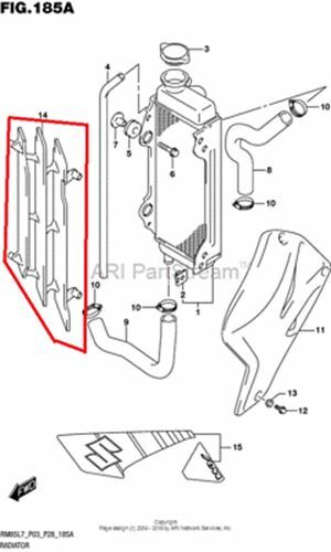 NEW OEM SUZUKI RM85 RM 85 RADIATOR GUARD GRILLE GRILL | eBay