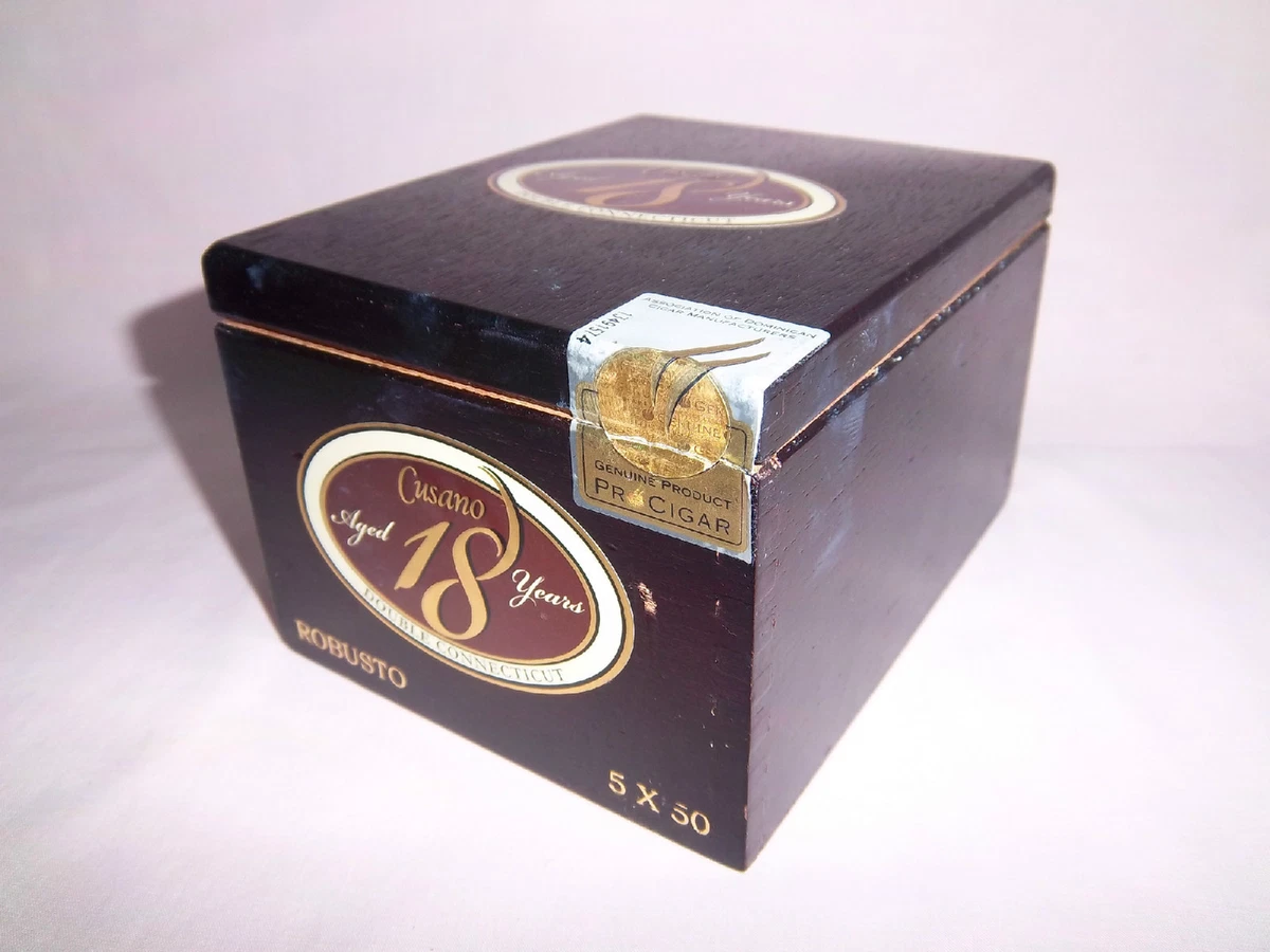 Cusano 18 Years Double Connecticut Cigar Box Special Wooden, 49% OFF