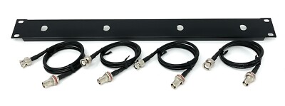 19" Antenna Re-location Rack Mount Kit 1U Front Panel 4 Hole Ports w ...