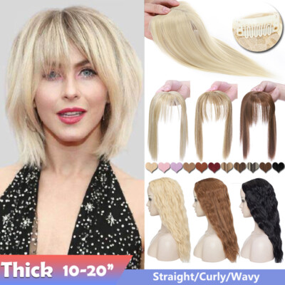Clip in Wig AS Real Human Hair Topper Toupee Piece Women Hairpiece With ...