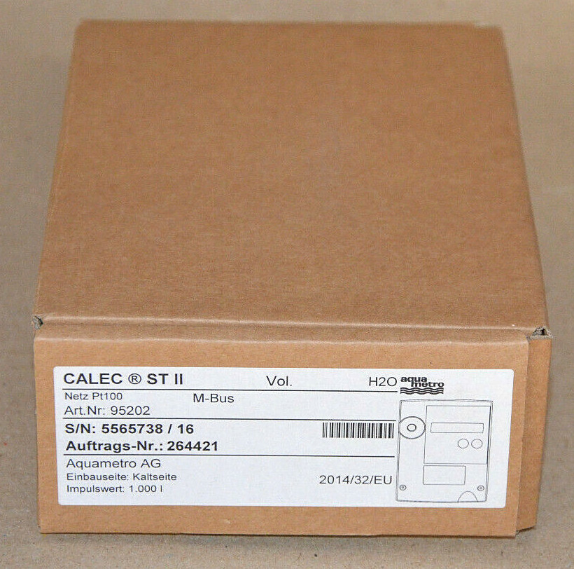 aquametro Energierechner H2O Calec ST 2 ST II Art.Nr.: 95202 NEU OVP ...