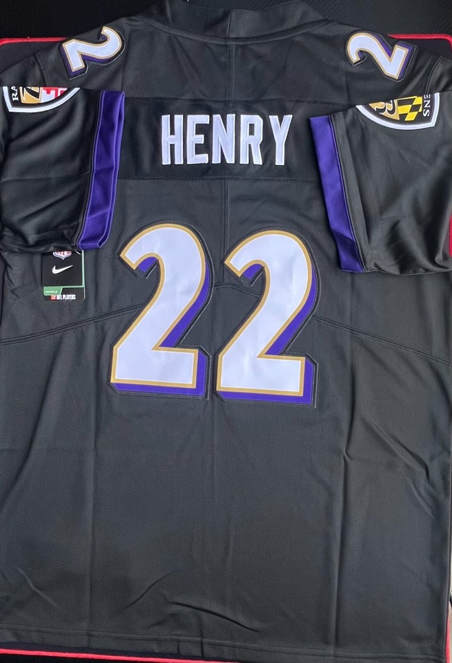 Baltimore Ravens #22 Derrick Henry Black Stitched Football Jersey Men’s ...