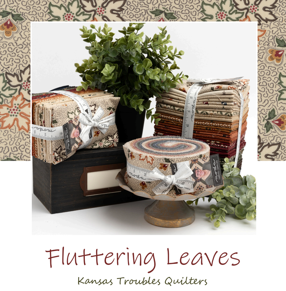 Moda FLUTTERING LEAVES 9737 13 Sugar Maple Red KANSAS TROUBLES Quilt ...