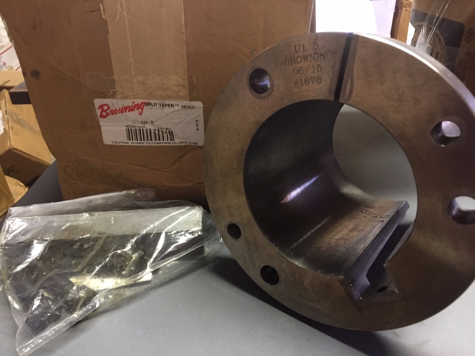 Browning Split Taper Bushing Kit - 5" Bore w/ Bolts and Shaft Key ...