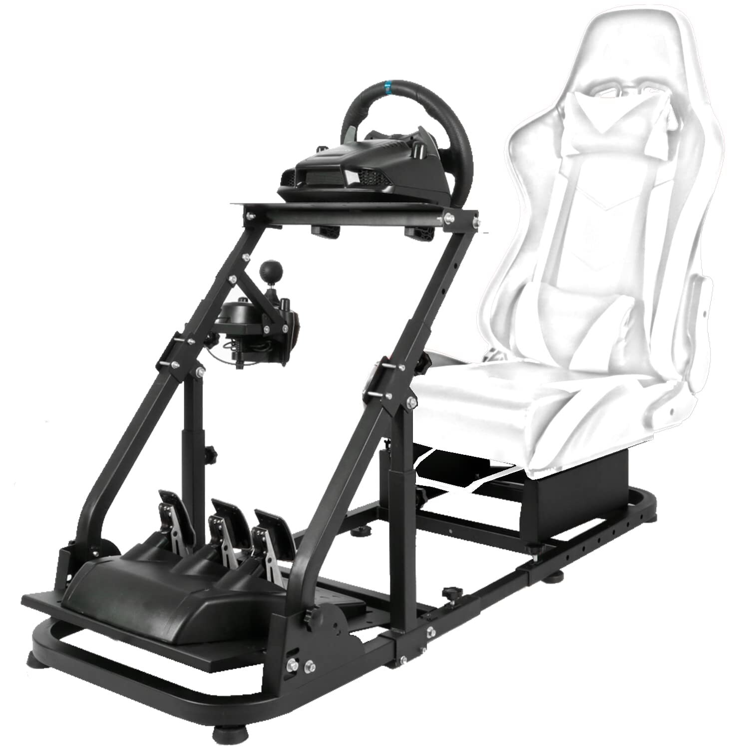 Dardoo Reinforce Racing Simulator Cockpit with Seat Fit Logitech G923 ...