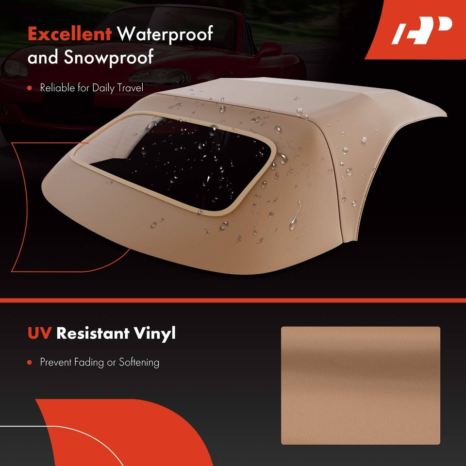 Tan Convertible Soft Top for Ford Mustang 1994-2004 Convertible w/Glass ...
