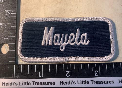 Vintage Rectangle Name Tag Work Uniform Patch Sew-on MAYELA | eBay