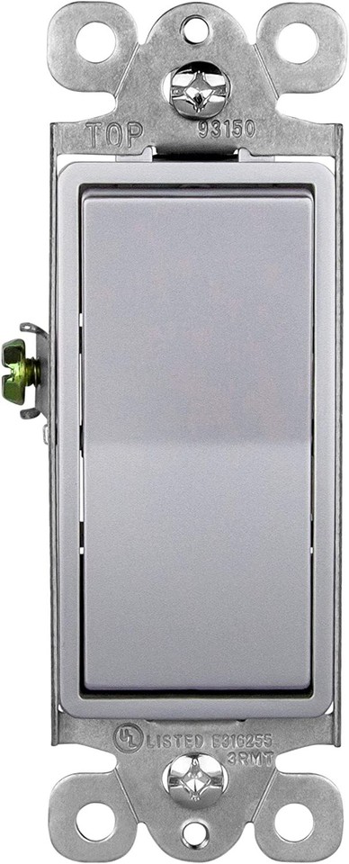 3-Way Decorator Light Switch, Single Pole or Three Way, 15A 120V/277V ...