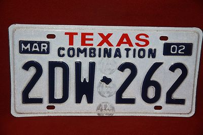 2002 TEXAS License Plate *** COMBINATION *** '02 TX | eBay