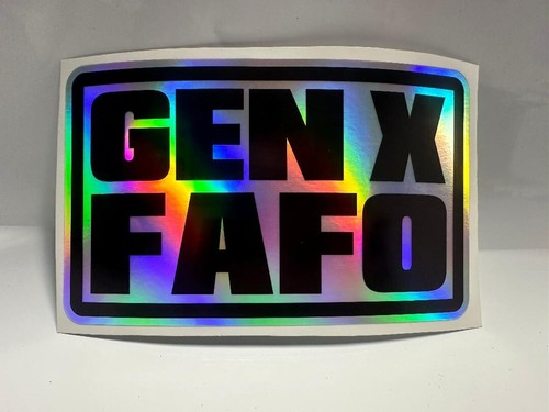Gen X FAFO Decal Sticker Turbo Diesel Truck 7.3 6.7 6.6 70s 80s Kids ...