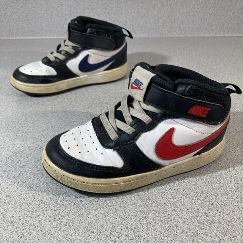 Nike 9C Shoes Court Borough Mid 2 White Black University Red DO5889-161 ...