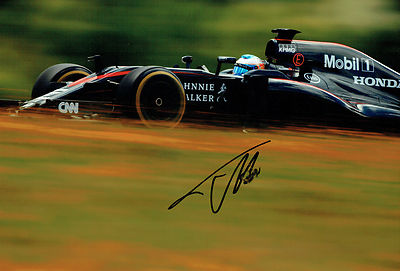 Fernando Alonso Autograph Signed 12x8 Race Photo McLaren + COA | eBay UK