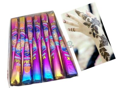 Asli Mehak Mehndi Large Cone Henna Herbal Temporary Tattoo Body Paint ...